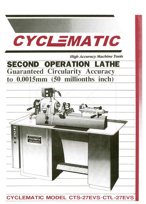 E-catalog of CNC Toolroom Lathe - CYCLEMATIC MACHINERY CO., LTD.